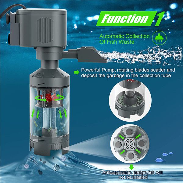 AQQA 028 Aquarium Multifunction Internal Fish Poop Toilet Filter ...
