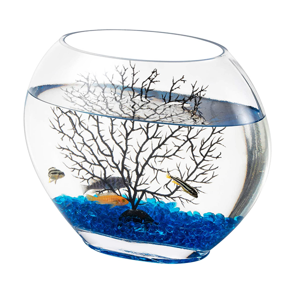 Hygger Aquarium 975 0.75-Gallon Mini Table Glass Fish Bowl Kits ...